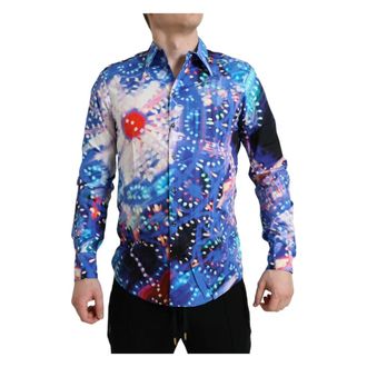 Dolce & Gabbana Multicolor Luminarie Martini Hemd - - Shirts - Herren - Mehrfarbig - M