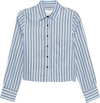 Closed Femme, Blouses et Chemises, Bleu, Taille: 38 FR Cropped Classic Shirt