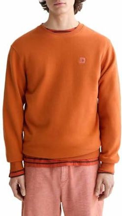 Scotch & Soda Seasonal Core - Sweat-Shirt avec Logo Coupe Classique, Rouille 610, M