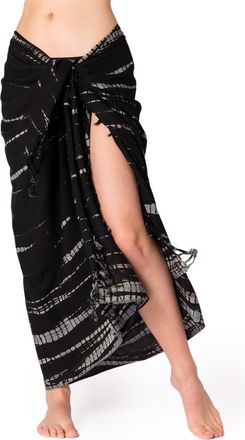 Panasiam Sarong tiedye style, black white, 190x116cm