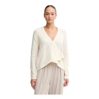 Gaud&igrave; Wickel-V-Ausschnitt-Strickjacke - - Knitwear - Damen - Beige - L