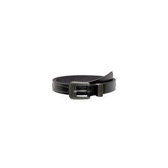 Only Schwarzer B&uuml;ffellederg&uuml;rtel 15284483 - - Accessories - Damen - Schwarzk - 80 CM