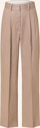 Mrs & Hugs Mrs & Hugs Marlenehose Aus Leinen beige