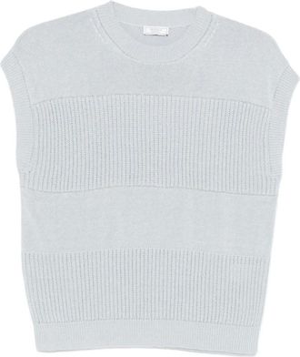 PESERICO Femme, Pulls, Bleu, Taille: 44 FR Ribbed Vest