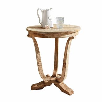 Loberon Beistelltisch Venzone, Charakterstarke Holzmaserung, Rustikaler Charme, Zeitloses Design, Abstelltisch, Ablage, Mangoholz, braun