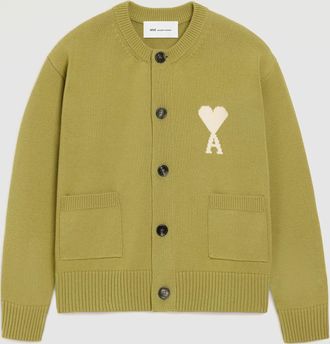 Ami Cardigan Ami De Coeur Matcha Ecru