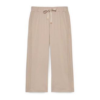 Fiorella Rubino Cropped Jogginghose mit Spitzendetails - - Trousers - Damen - Beige - XS