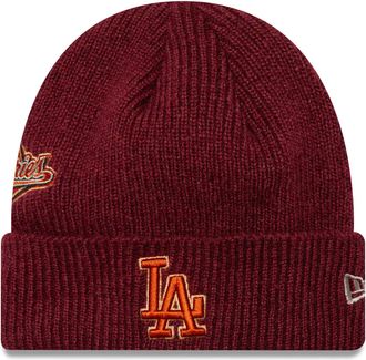 New Era M&uuml;tze New Era LA Dodgers World Series Patch Cuff Knit Beanie 60580732 Rot
