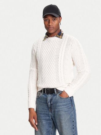 Tommy Jeans Pullover DM0DM22101 Wei&szlig; Regular Fit