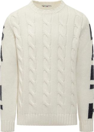 MC2 Saint Barth Homme, Pulls, Blanc, Taille: S Pull en Maille C&acirc;bl&eacute;e en Coton