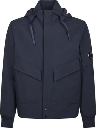 C.P. Company C.p. Company, Homme, Vestes, Bleu, Taille: XS Shell-R Hooded Jacket