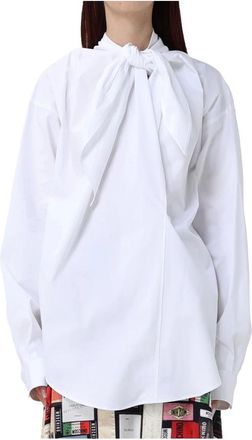 Moschino Chemise Col Large Oversize - Femme - Blouses et Chemises - Blanc - Taille: 40 FR