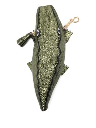 Anya Hindmarch Portemonnaie mit Kroko-Form - Gr&uuml;n