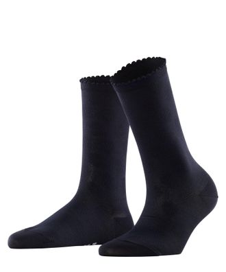 Falke Damen Socken Bold Dot W So Baumwolle einfarbig 1 Paar, Blau Dark Navy 6370, 39-42