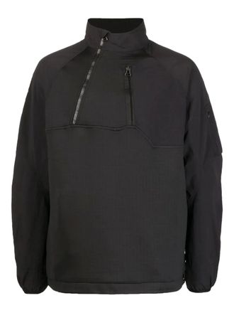 maharishi sweat zippé à empiècements - Noir