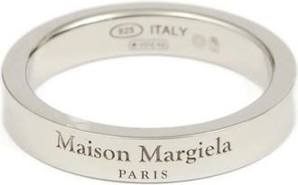 Maison Margiela Homme, Accessoires, Gris, Taille: 46 MM Logo Ring