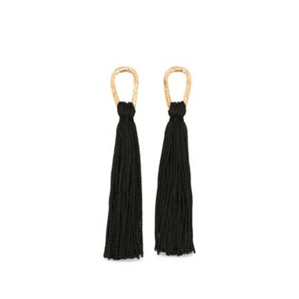 Forte_Forte Fransen-Ohrringe - - Accessories - Damen - Schwarzk - ONE SIZE
