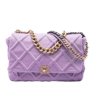 Chanel Pre-owned 19 Flap Bag - Femme - Pre-owned - Violet - Taille: ONE Size