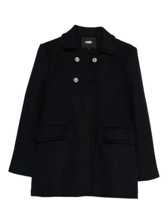 Maje manteau &agrave; boutonni&egrave;re crois&eacute;e - Bleu