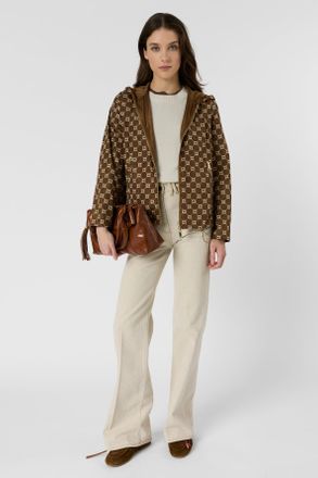 Gerard Darel Parka courte &agrave; monogramme - JULINE - Caramel