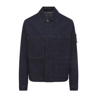 Stone Island Q100027 Denim Jacket - - Jackets - Herren - Blau - M
