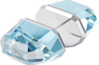 Swarovski Lucent Ohrstecker, Rhodinierter Ohrring mit Blauen Swarovski Kristallen