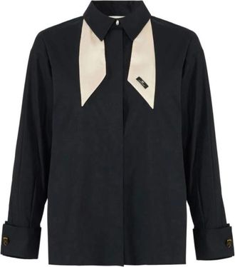 Elisabetta Franchi Damen, Blusen & Hemden, Schwarzk, MGr&ouml;&szlig;e