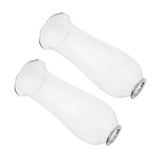 Cabilock 2 Stück Teiliges Glas Windschutz Kerzenhalter Klare Hurricane Lampenschirme aus Glas Winddicht und Passend für Outdoor Camping Picknick und Patio Bele
