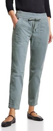 Street One 3715975 Pantalon en Velours c&ocirc;tel&eacute; Coupe Ample, Bleu d&eacute;lav&eacute;, 44W / 28L Femmes