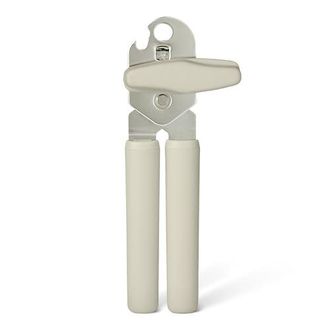 Amazon Basics Manueller Dosen&ouml;ffner, Softgrip-Griff, Sp&uuml;lmaschinenfest, Leinengrau