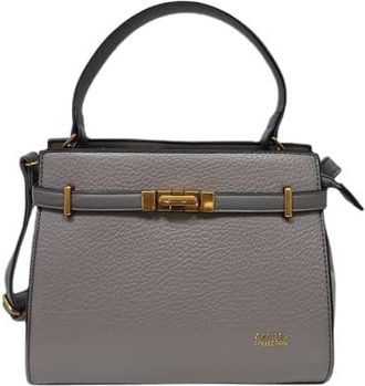 Coveri Collection Sac poign&eacute;e et bandouli&egrave;re, cuir synth&eacute;tique avec d&eacute;tails dor&eacute;s, fermeture &eacute;clair Dimensions 24 x 20 x 9 cm Art.015-5, taupe