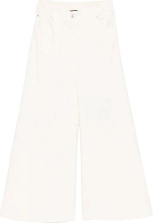 Brunello Cucinelli Gef&auml;rbte Denim-Culotte - - Trousers - Damen - Wei&szlig; - M