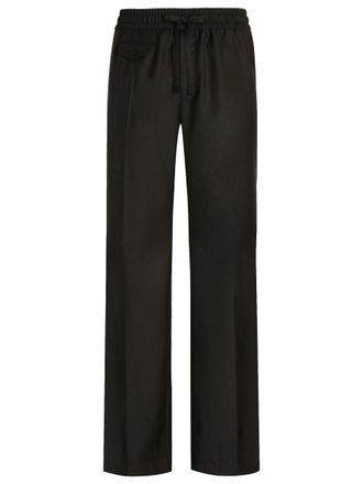 Dolce & Gabbana Virgin Wool Knit Trousers - Black