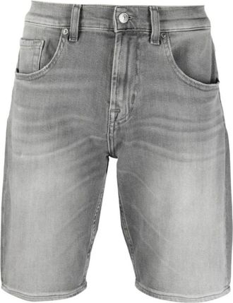 7 For All Mankind Homme, Shorts, Gris, Taille: W33 Short en jean longueur genou