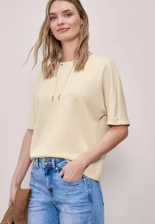 Street One T-Shirt im Silk Look