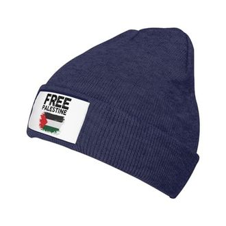 Generic Classique Tricot&eacute; Bonnet, Palestine Libre! Je Soutiens la Palestine, Chaud Chapeau dhiver Tricot&eacute;, Bonnet Chapeau Tricot pour Sports, Adultes, Cyclism