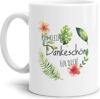 Tassendruck Dankeschön-Tasse EIN kleines Dankeschön für Dich! Weiss - Mug/Cup/Schön/Becher