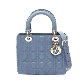 Dior Pre-owned Lady Dior Leder Handtasche - - Pre-owned - Damen - Blau - ONE SIZE