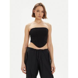 Gina Tricot Top 21293 Schwarz Slim Fit