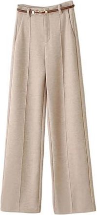 Generic Pantalon d&eacute;contract&eacute; &agrave; jambe droite pour femme, pantalon ample pour le travail d&eacute;contract&eacute; pour lautomne et lhiver, abricot, XL