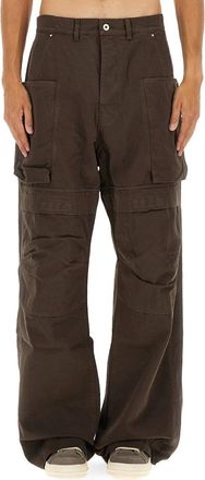 Rick Owens Cotton Cargo Pants - Brown