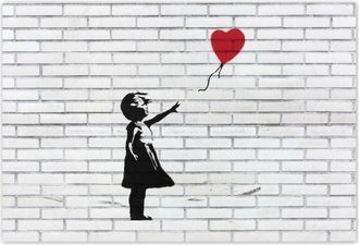 Generic H1606M_PL1DB Fotodruck / Poster, Motiv Banksy Balloon Girl, 155 x 105 cm