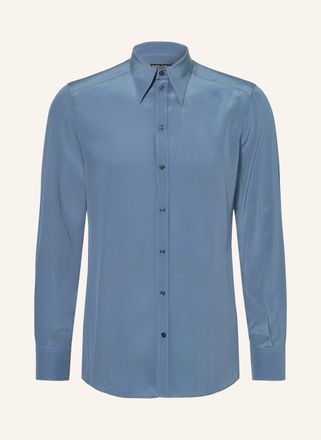 Dolce & Gabbana Seidenhemd Slim Fit blau