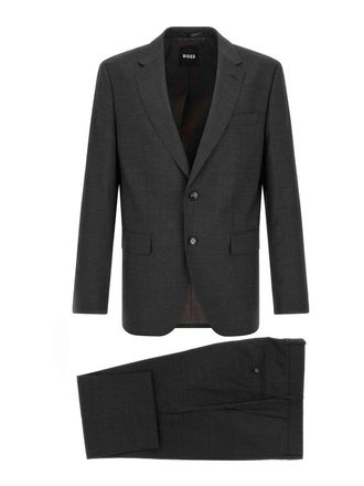 HUGO BOSS Knielanges Kleid - Grau