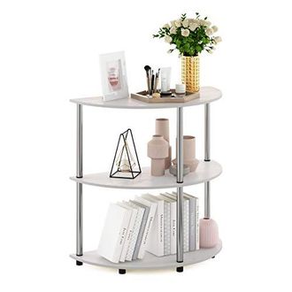 Furinno Frans Turn-N-Tube Tableau Console Demi-Ronde, Chêne Blanc