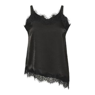 Kaffe Curve &Auml;rmellose Oberteile - - Tops - Damen - Schwarzk - 3XL