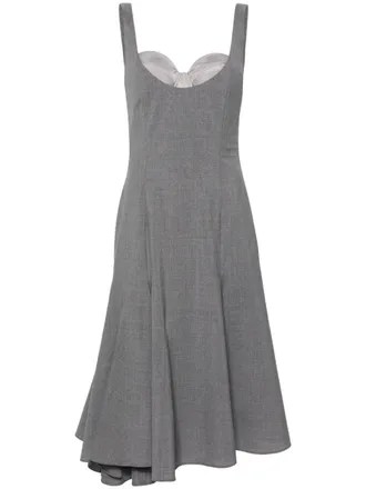 Viktor & Rolf robe mi-longue à épaules dénudées - Gris