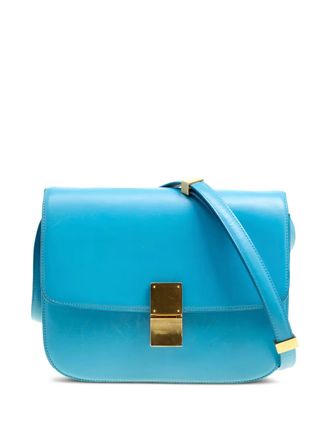 Celine sac porté épaule à rabat - Bleu