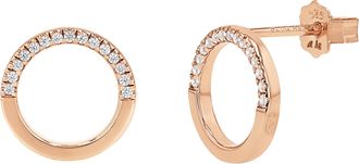 Tom Tailor Tom Tailor Ohrstecker f&uuml;r Damen, Sterling Silber 925, mit Zirkonia, 12 mm, rosefarben, Geschenkidee, Ohrschmuck, Damenschmuck, 2100578