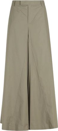 Federica Tosi Femme, Pantalons, Vert, Taille: 34 FR Wide Pantalons